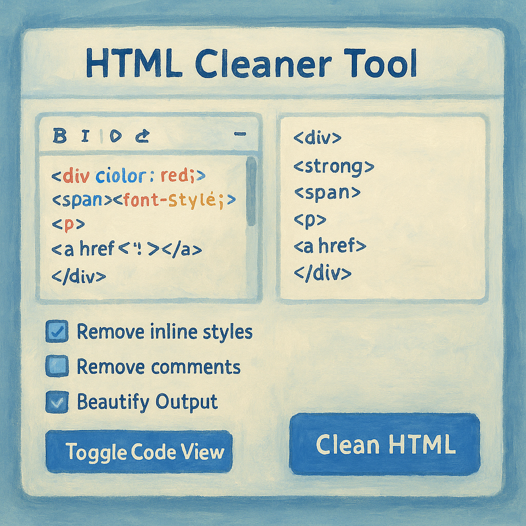 Html Cleaner Tool Clean Format And Optimize Mixed Html Code